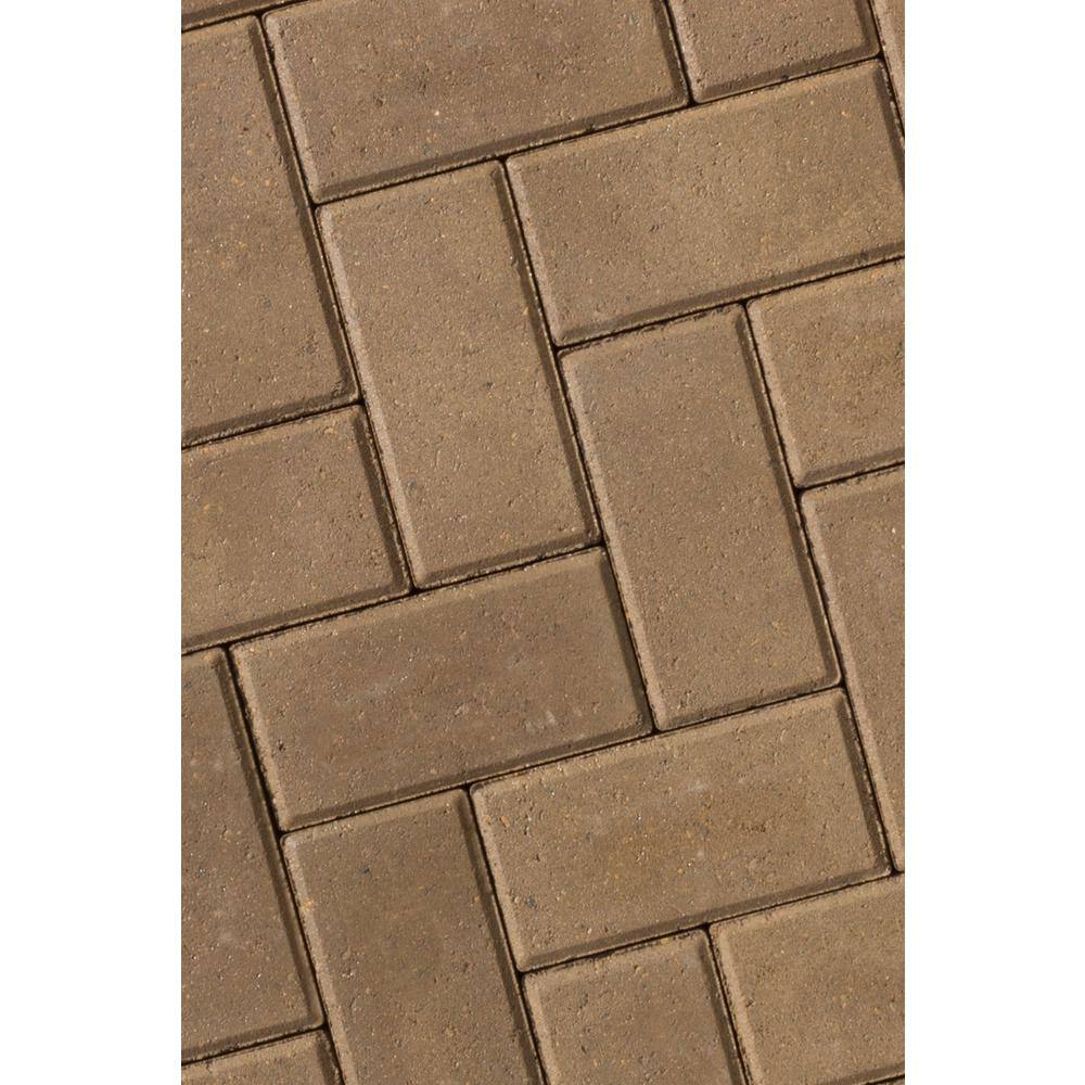 Holland 8.5 in. x 4.25 in. x 2.375 in. Rectangle Buff Concrete Paver ...