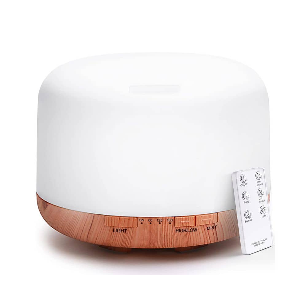 500ml Ultrasonic Essential Oil Diffuser with Remote Control 7 LED ...