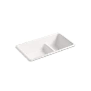 KOHLER Iron Tones Undermount Cast Iron 21 in. Single Bowl Kitchen Sink ...