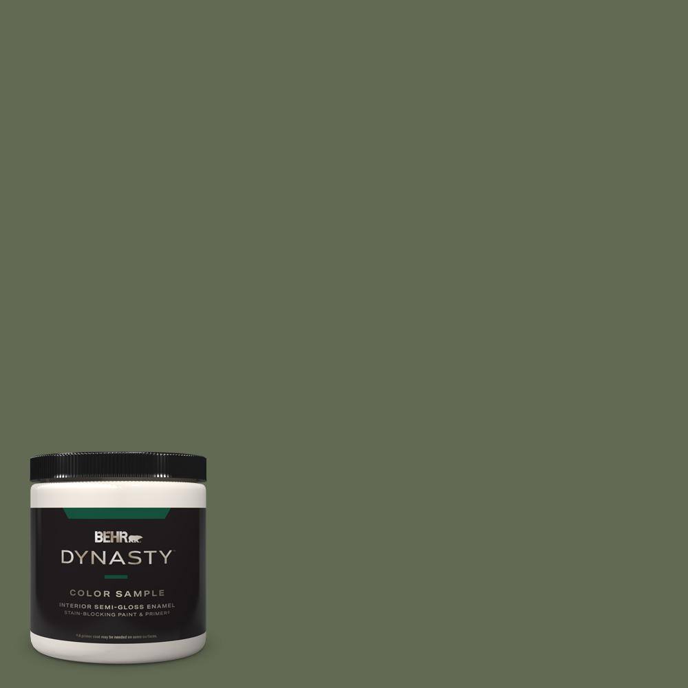 BEHR DYNASTY 8 oz. #ICC-87 Rosemary Sprig Semi-Gloss Enamel Stain ...