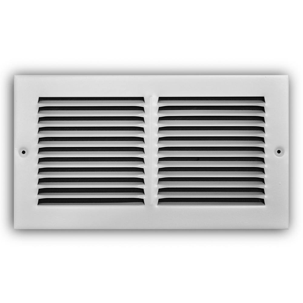 Everbilt 12 In X 6 In Steel Return Air Grille In White E17012X06 Everbilt 12 In X 6 In Steel Return Air Grille In White E17012X06