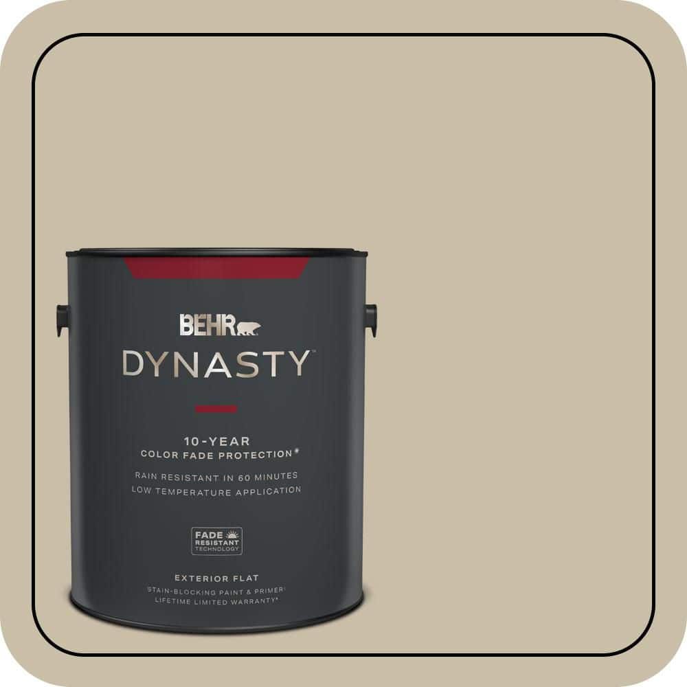BEHR DYNASTY 1 gal. #PWL-91 Pale Bamboo Flat Exterior Stain-Blocking ...