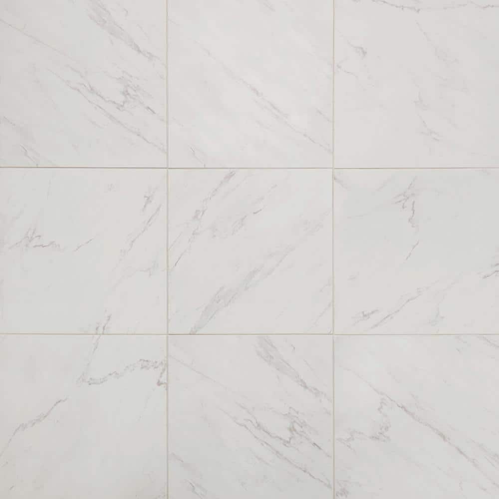 Daltile Lamora Nero Marble 6 in. x 6 in. Glazed Porcelain Tile Sample ...