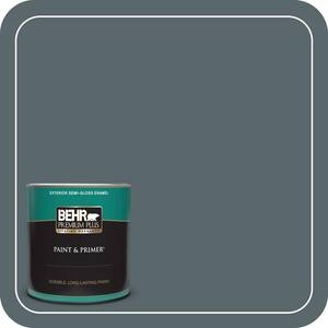 BEHR ULTRA 1 qt. #N470-6 Whale Gray Extra Durable Satin Enamel Interior ...