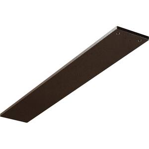 Ekena Millwork 3 in. x 0.25 in. x 18 in. Steel Hammered Brown Logan ...