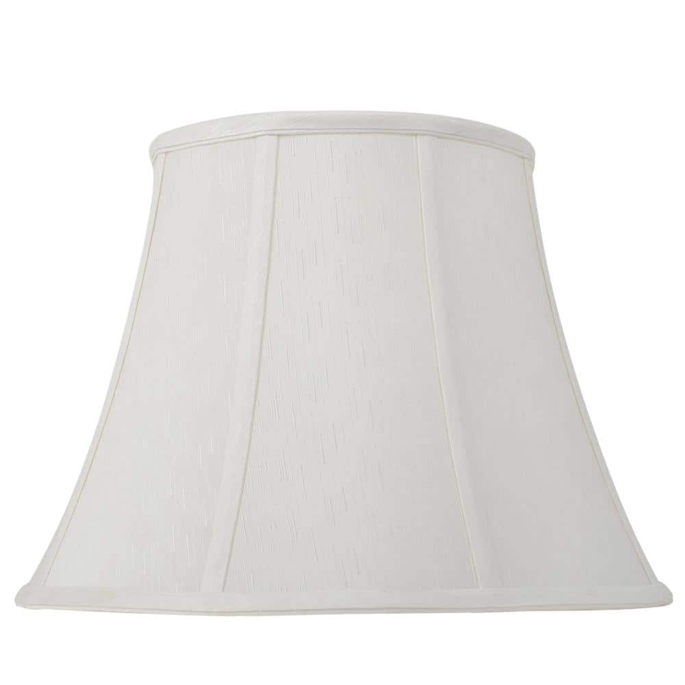 Hampton Bay Mix and Match 15 in. Dia x 11 in. H White Bell Table Lamp ...