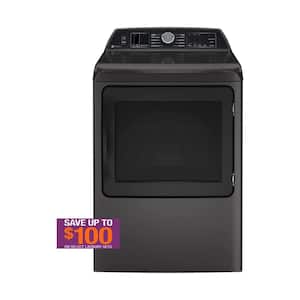 LG 7.3 cu. ft. Vented Electric Dryer in Middle Black with Sensor Dry ...