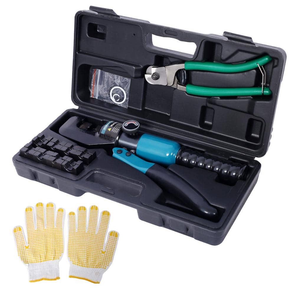 Tidoin Steel Hydraulic Hand Crimper Swager Tool with 9-Pairs Dies and ...