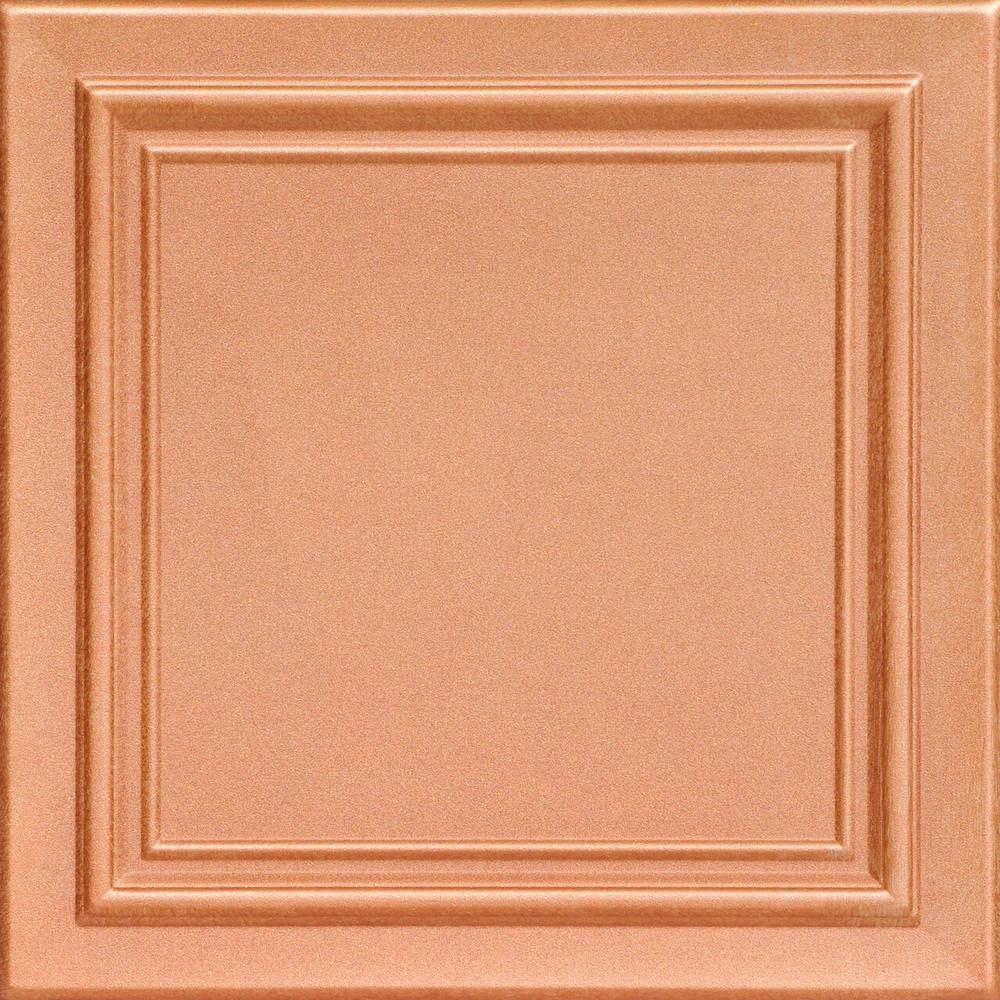A La Maison Ceilings Line Art Copper Penny 1.6 ft. x 1.6 ft. Decorative ...