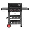 Coleman Cookout 3-Burner Propane Gas BBQ Grill in Black with 535 sq. in ...