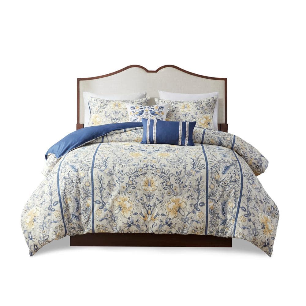 HARBOR HOUSE Livia 5-Piece Multi Cotton King Duvet Cover Set HH12-1804 ...