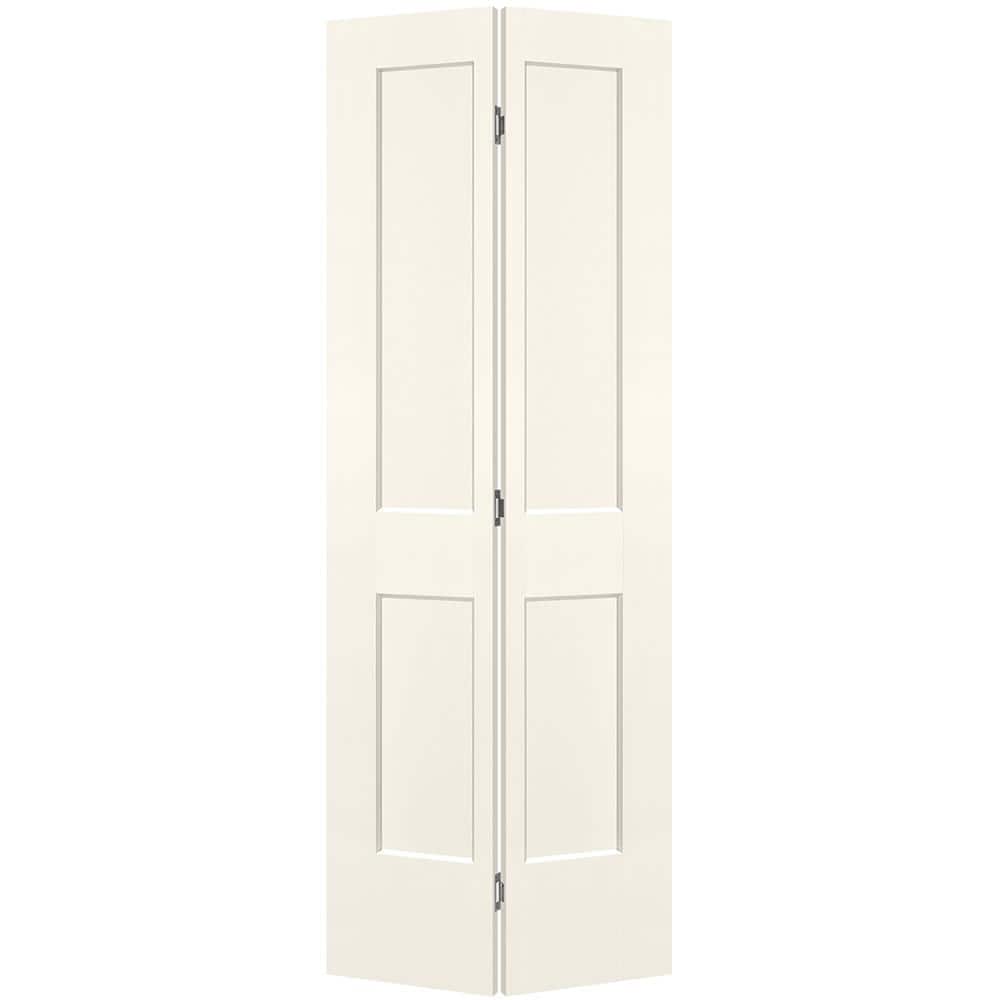 Masonite 30 in. x 80 in. 2-Panel Logan Hollow Core Ivory Keys Molded ...