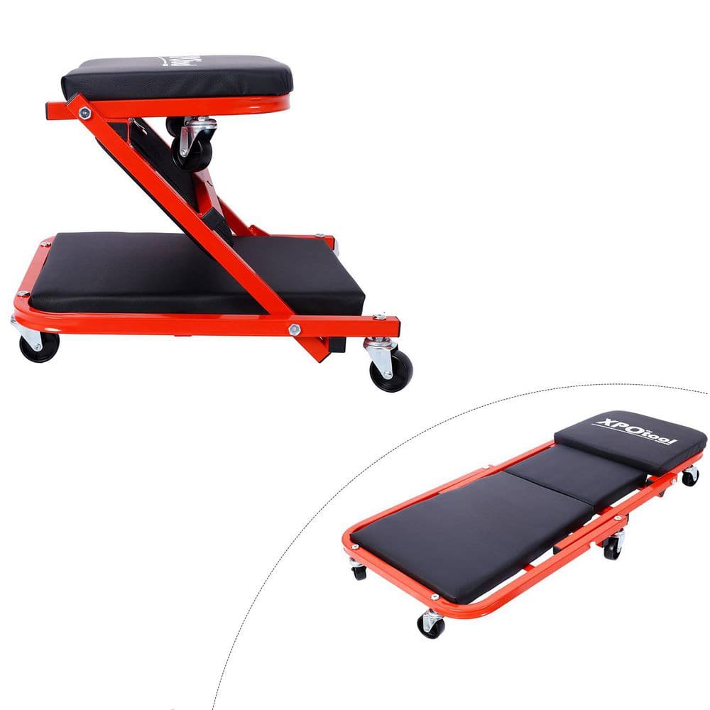 Miscool Ami 300LB Mechanic Creeper Seat Low Profile with 6 Wheels ...