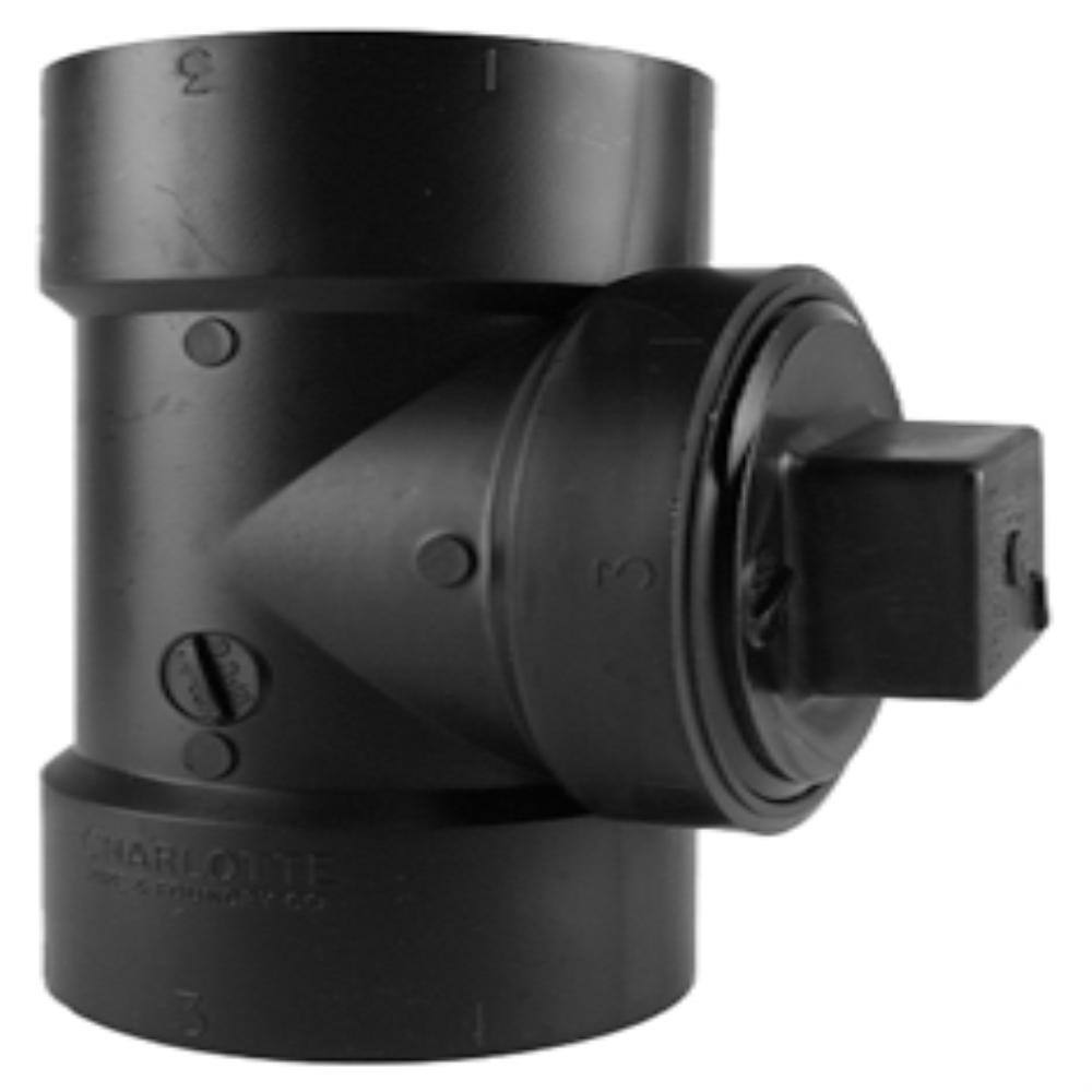 Charlotte Pipe 2 in. ABS DWV Cleanout Test Tee with Plug ...