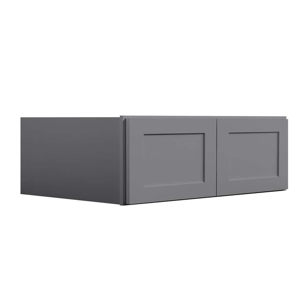 Hausvita 36 in. W x 24 in. D x 15 in. H in Shaker Grey Plywood Ready to ...