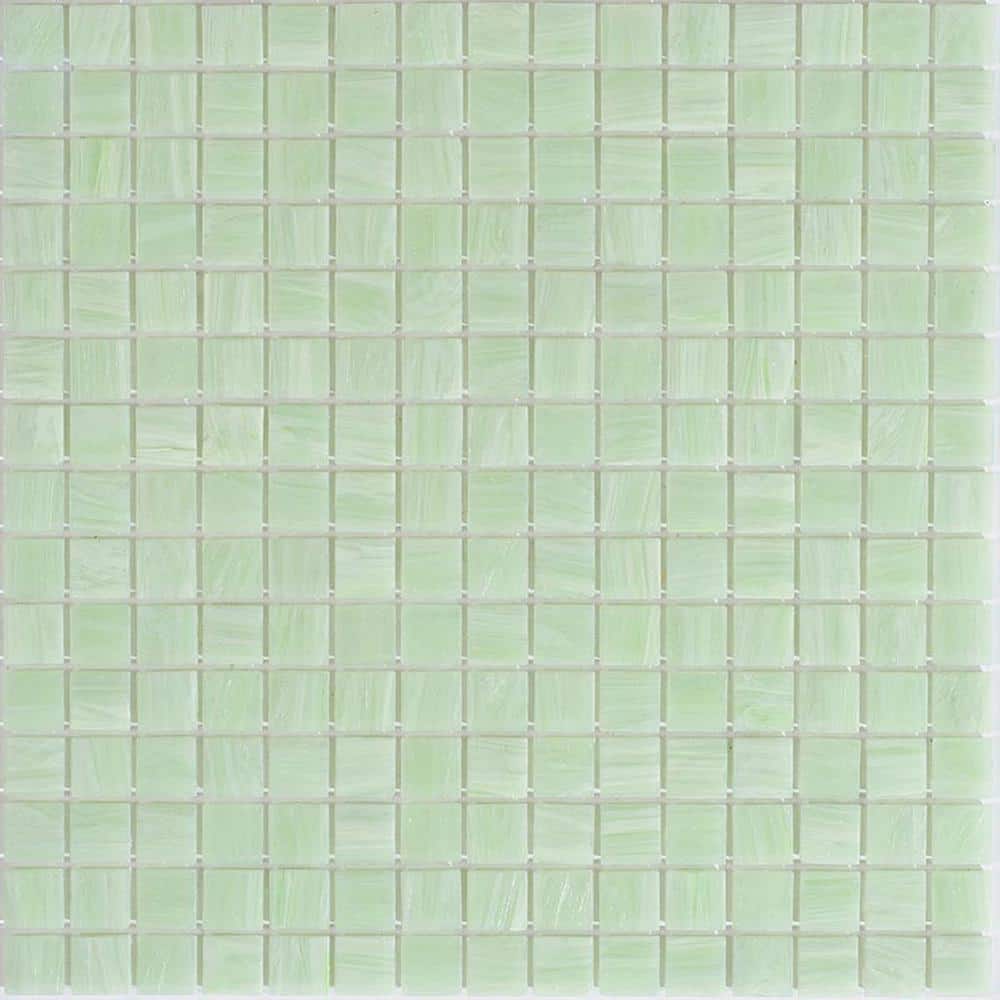 Apollo Tile Celestial 4" x 6" Glossy Tea Green Glass Mosaic Uniform ...