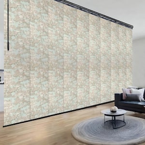 EMOH Pearly White 120 in. to 218 in. W x 94 in. L Adjustable 10-Panel ...