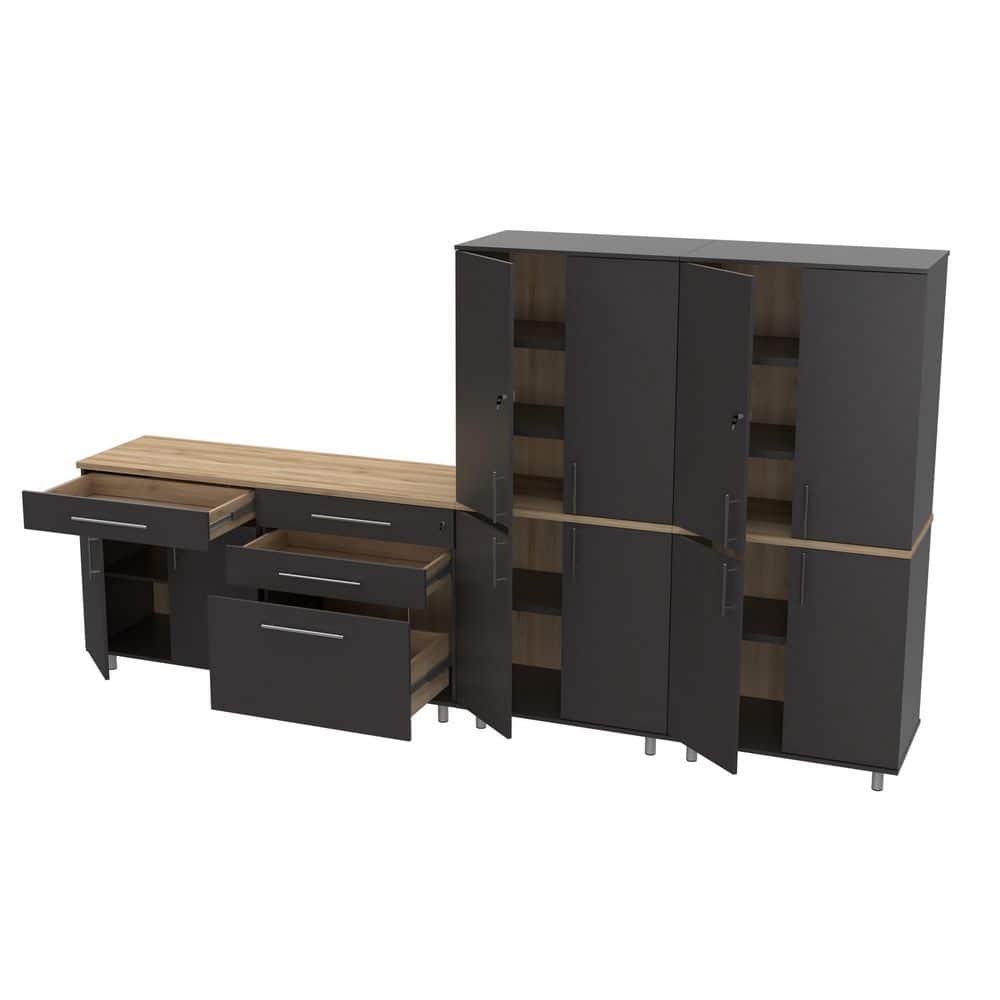 Inval KRATOS 126 in. W x 69.80 in. H x 19.60 in. D Garage Storage ...