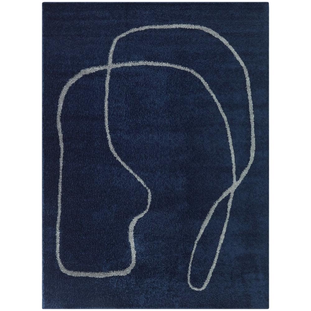 BALTA Remco Navy Blue 8 ft. x 10 ft. Abstract Area Rug 3115638 - The ...