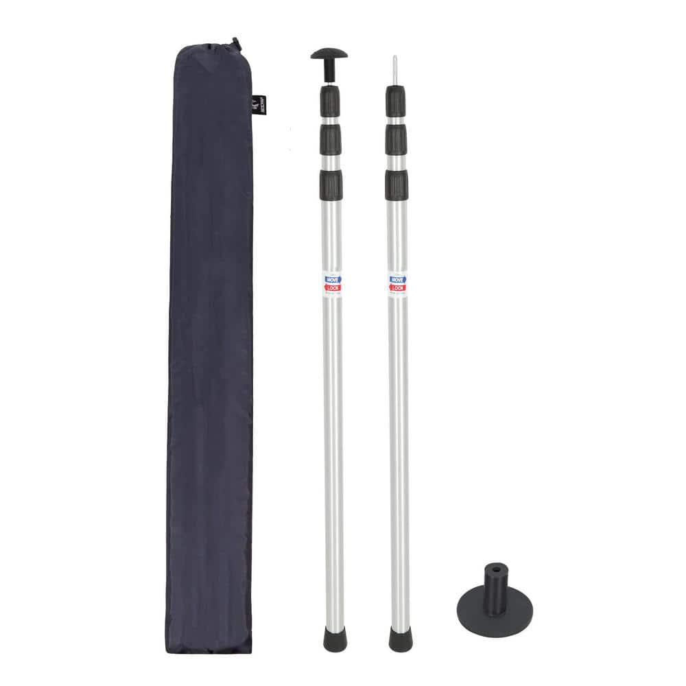 Angel Sar 90 in. Aluminum Lightweight Adjustable Camping Tarp Poles for ...