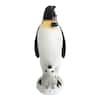 Alpine Corporation 37 in. Tall Solar Outdoor Christmas Penguin Statue ...