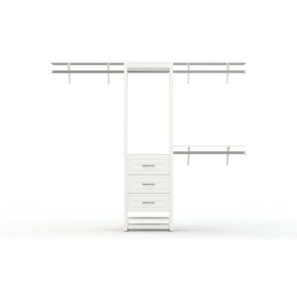 CLOSETS By LIBERTY 48 in. W - 92 in. W White Closet Drawer Tower with ...