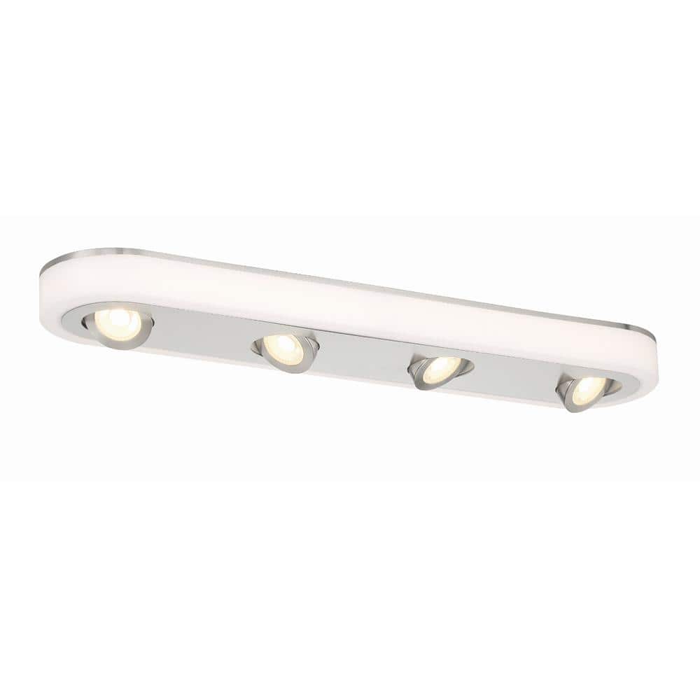EnviroLite Pivot 32 in. Transitional Brushed Nickel Selectable CCT ...