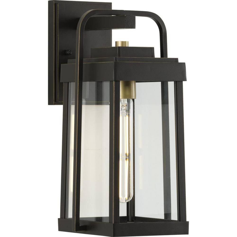 Progress Lighting Walcott 1-Light Antique Bronze with Brass tone ...