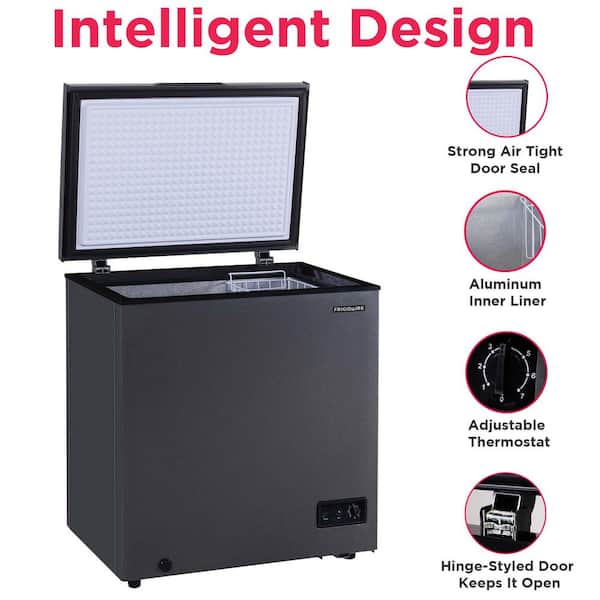 Frigidaire 5 cu. ft. Manual Defrost Chest Freezer, Garage Ready Deep ...
