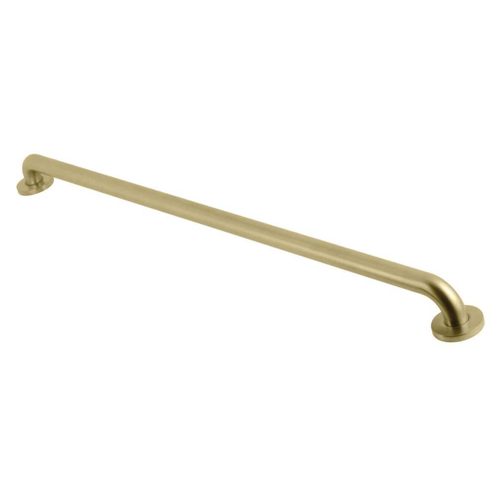 Kingston Brass Meridian 42 in. x 1-1/4 in. Grab Bar in Brushed Brass ...