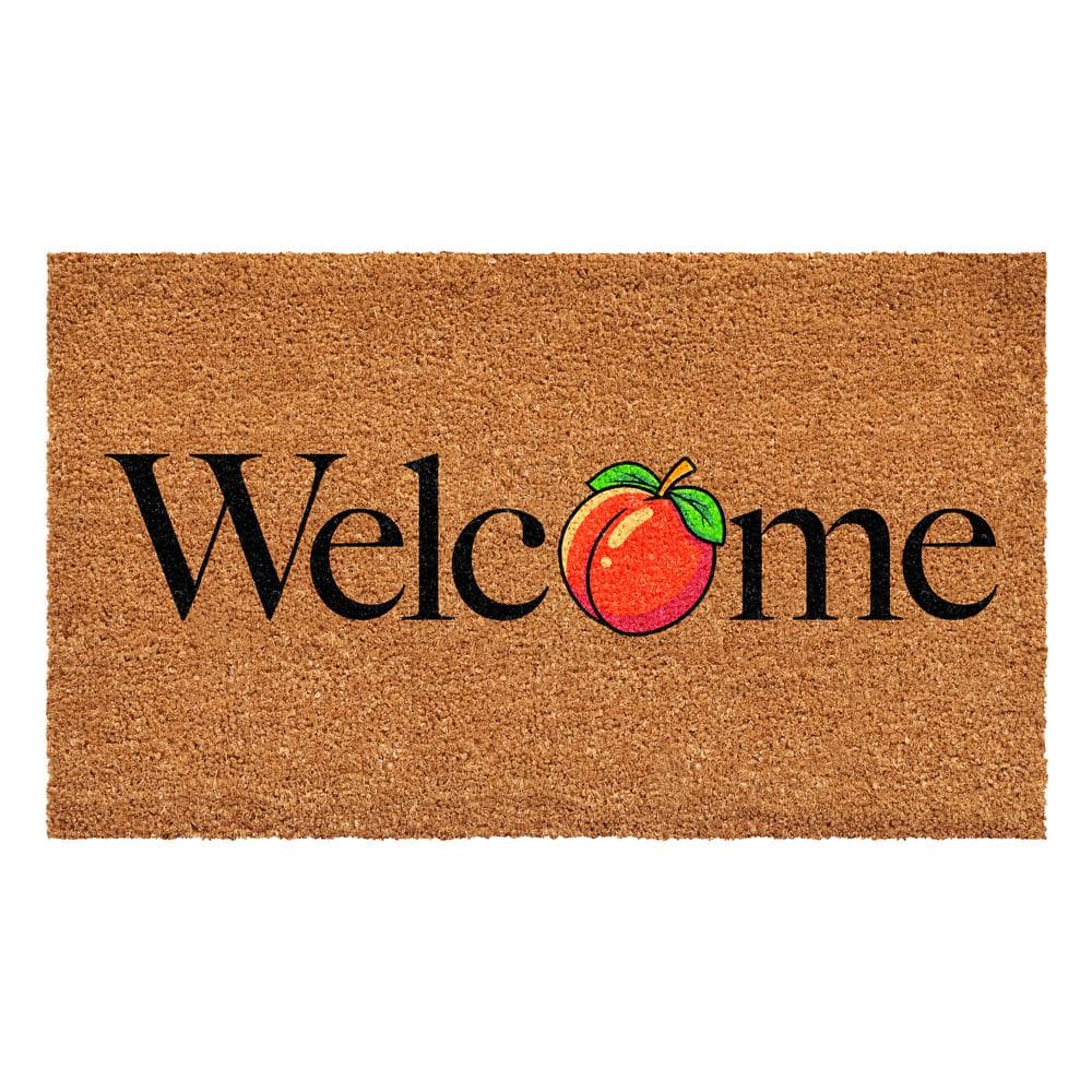 Calloway Mills Peach Welcome Doormat 17" x 29" 110351729 - The Home Depot