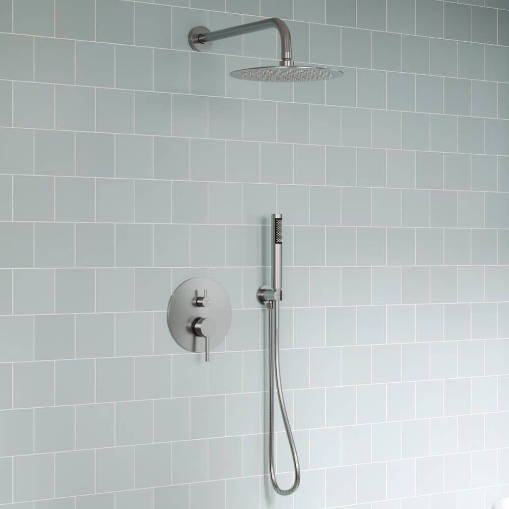 Reviews for YAWWALK Rainspire 2-Spray 10 in. Wall Mount Round Dual ...