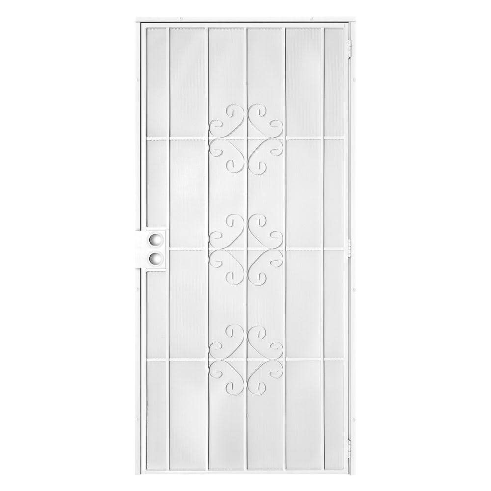 Unique Home Designs 36 in. x 80 in. Del Flor White Surface Mount ...