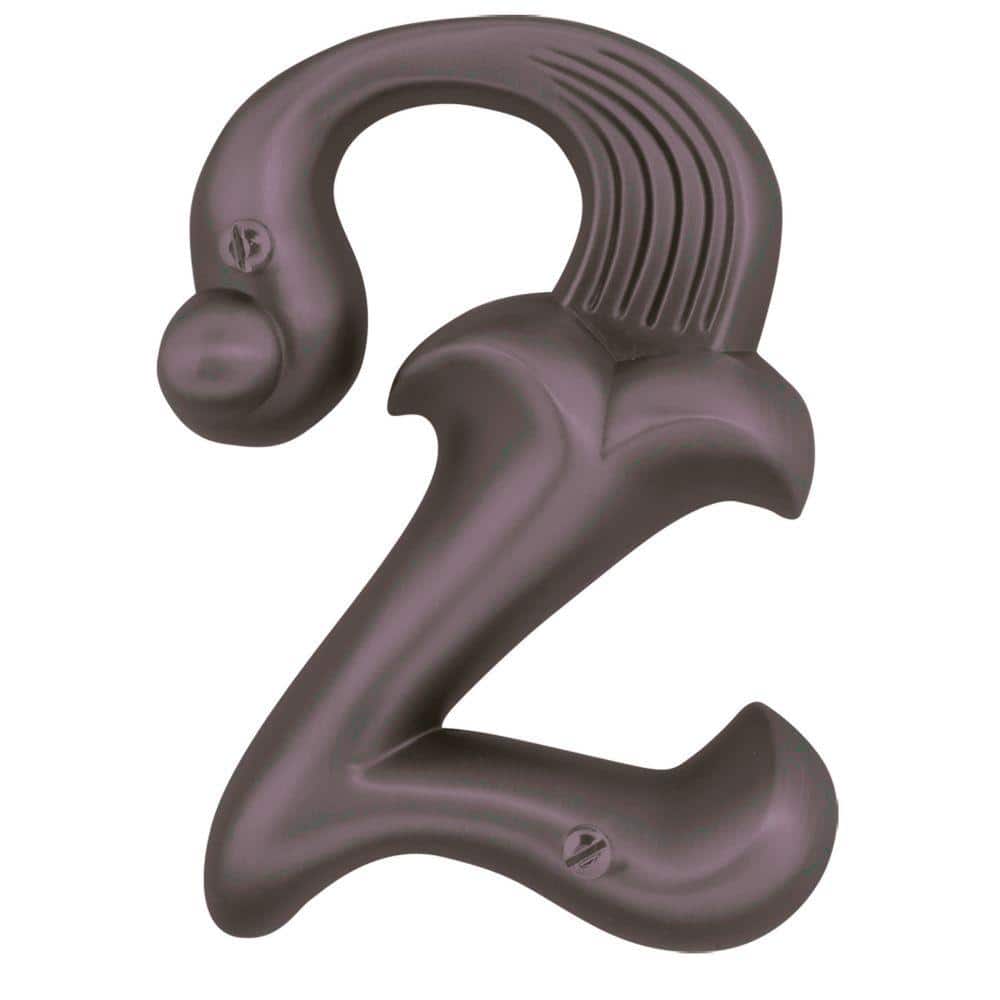 Atlas Homewares Alhambra Collection 4 in. Aged Bronze Number 2 AN2-O ...