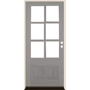 Krosswood Doors 36 in. x 80 in. Contemporary LH 3/4 Lite Clear Glass ...