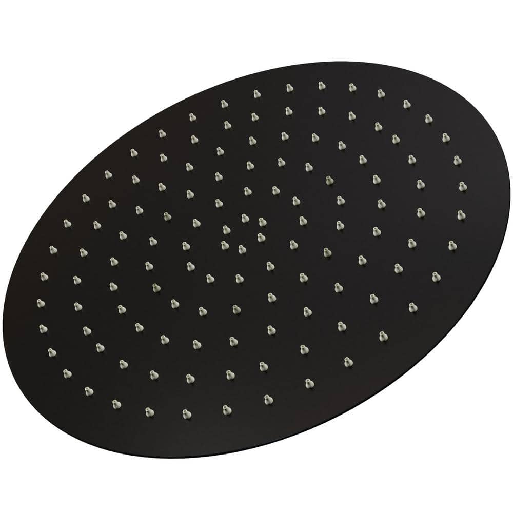 Novatto 1-Spray Patterns with 2.5 GPM 12 in. Round Wall Mount Rain ...