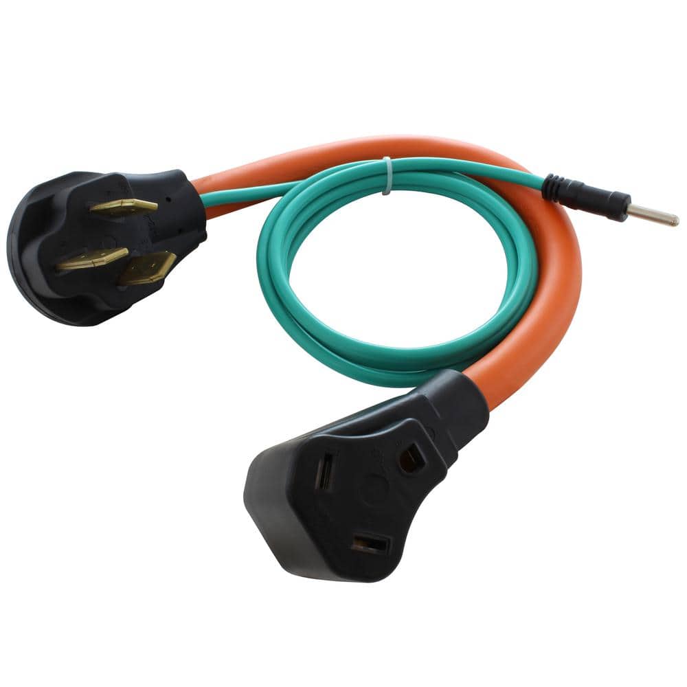 AC WORKS 1.5 ft. 10-50P to TT-30R 50 Amp Old Welder/Range Plug to 30 ...