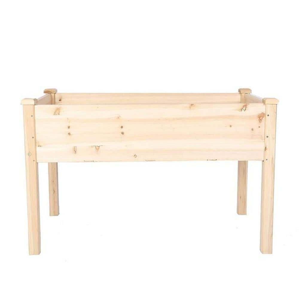 Wood Patio Elevated Planter Box with Stand-Outdoor Backyard Garden ...