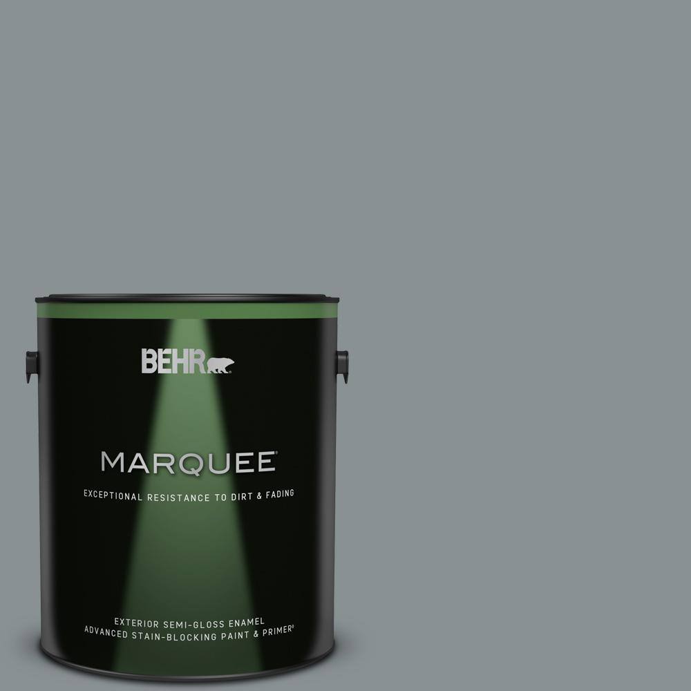 BEHR MARQUEE 1 gal. #MQ5-29 Gotham Gray Semi-Gloss Enamel Exterior ...