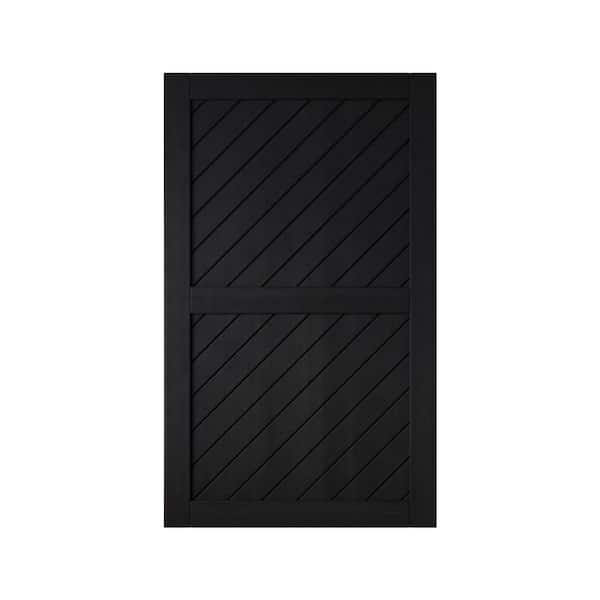 HOMACER XT1 40 in. x 80 in. C-Panel Solid Core Black Slanted Stripe ...