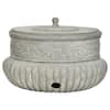 MPG 21.75 in. Dia Special Aged Granite Cast Stone Fiberglass Hose Pot ...
