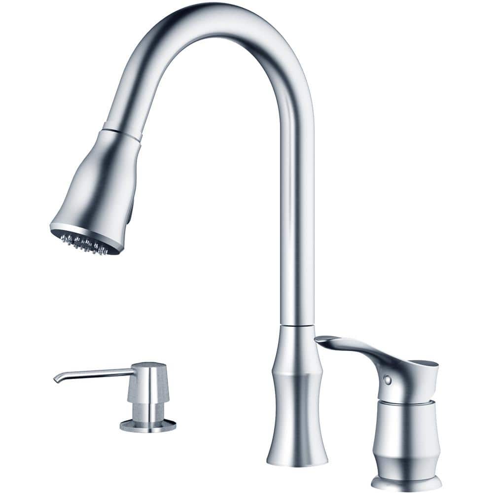 Karran Hillwood Single Handle Pull Down Sprayer Kitchen Faucet with ...