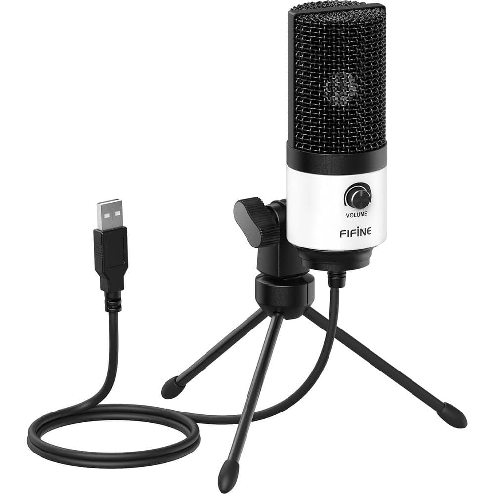 Lukyamzn USB Metal Condenser Recording Microphone with Volume Nob ...
