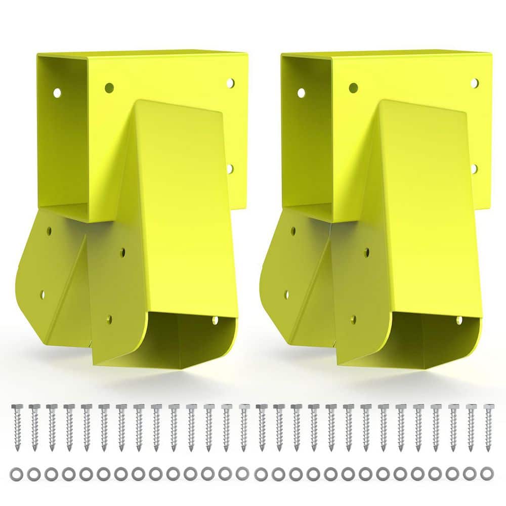NVNOO 4 in. x 4 in. Heavy Duty Metal Swing Set Brackets with Mounting ...