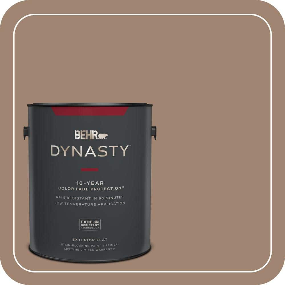 BEHR DYNASTY 1 gal. #ICC-71 Warm Nutmeg Flat Exterior Stain-Blocking ...