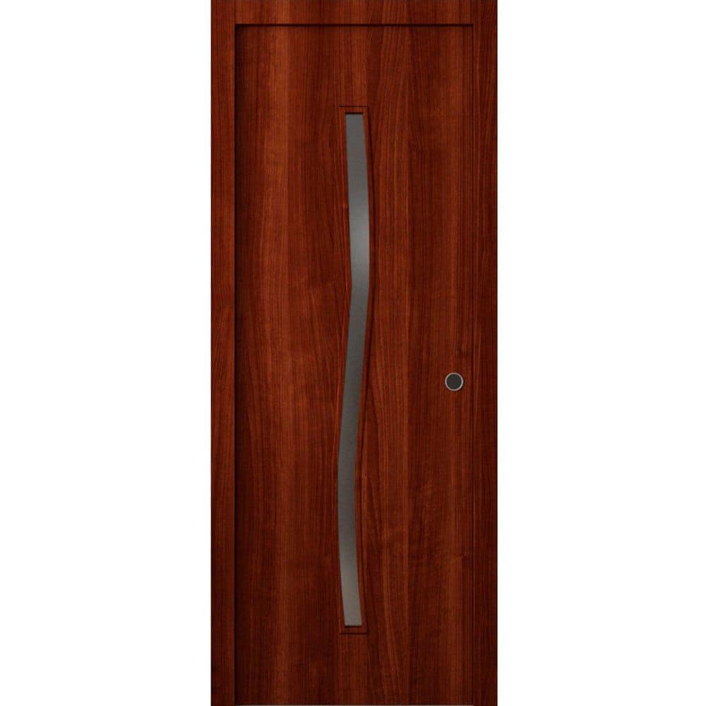 Sartodoors Assembly Required 3012 18 in. x 80 in. Solid Core Walnut ...