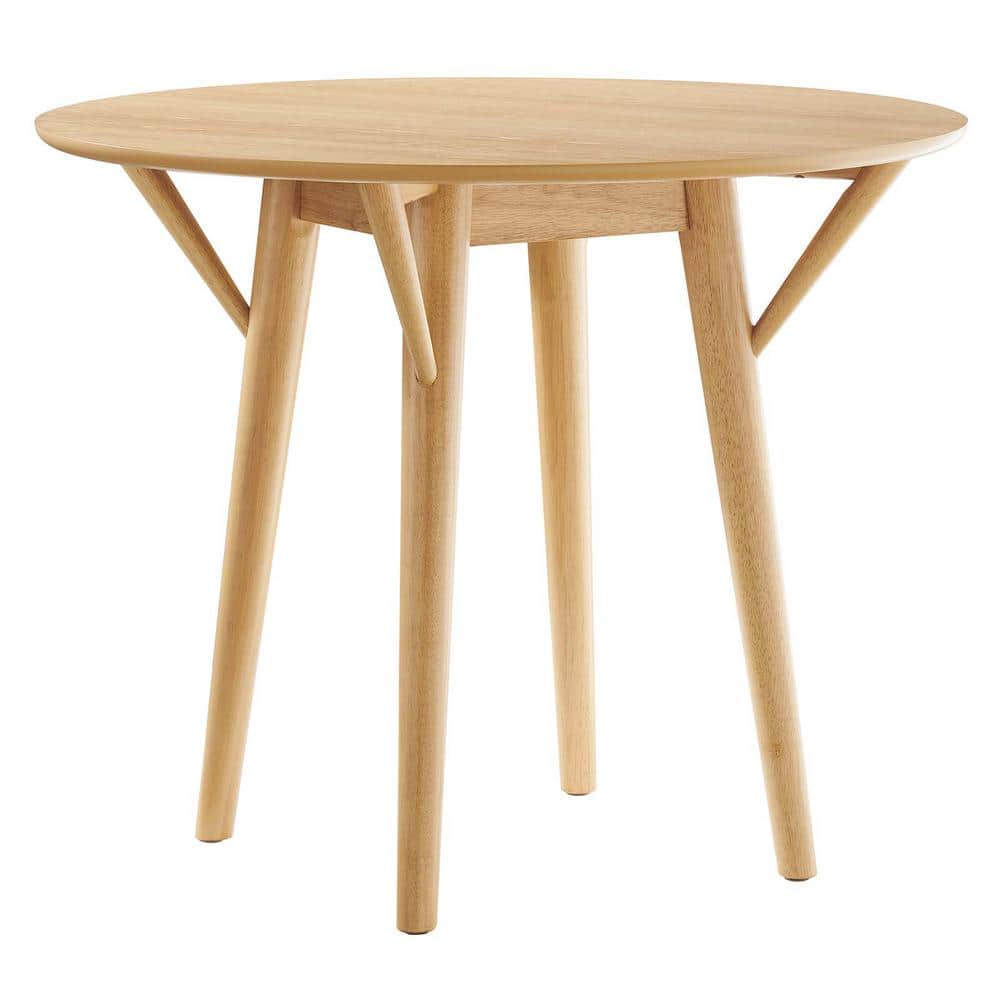Modway Gallant Oak Rubber Wood 36 In In In 4 Legs Dining Table For 4