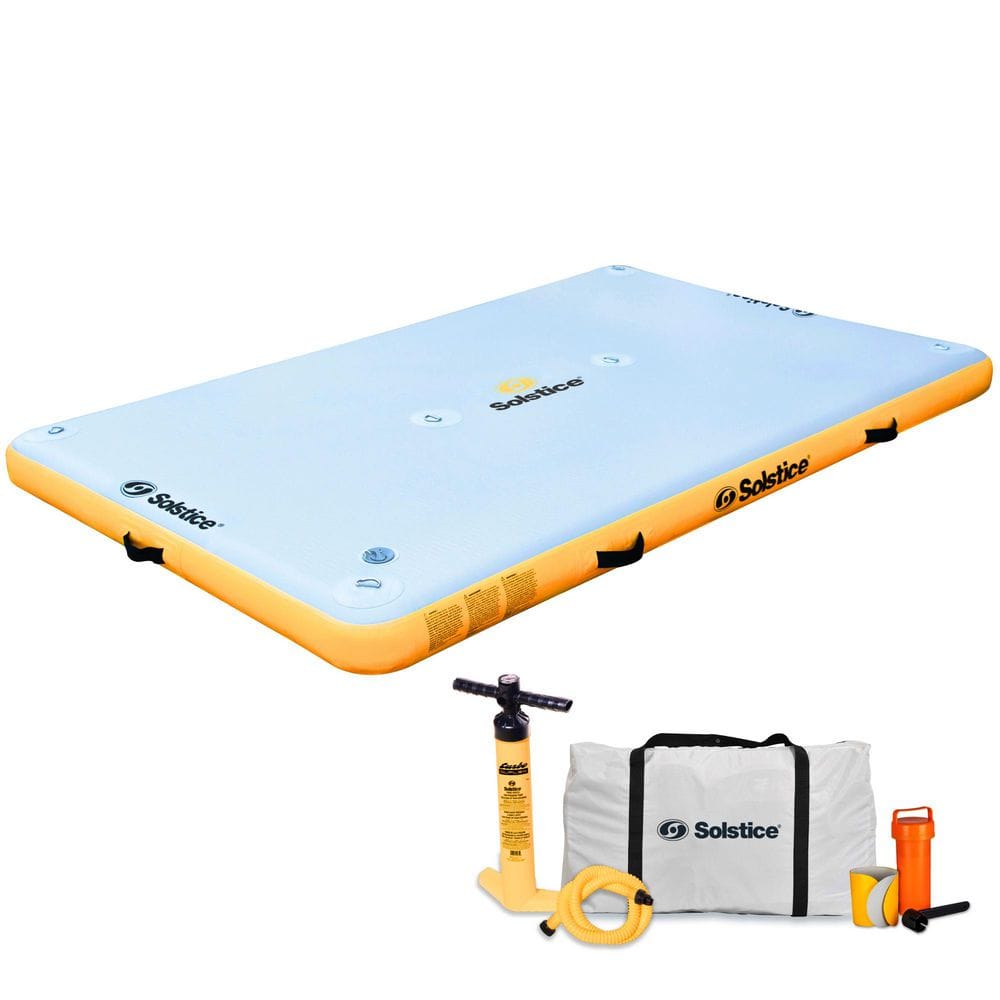 Solstice 8 x 5 ft Inflatable Floating Dock Rafting Platform w/Pump ...