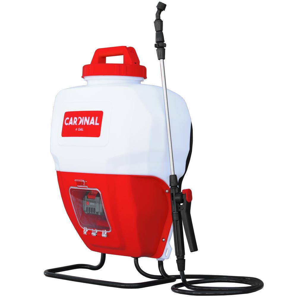 Cardinal 4 Gal. Battery Powered Backpack Sprayer for Pest Control and ...