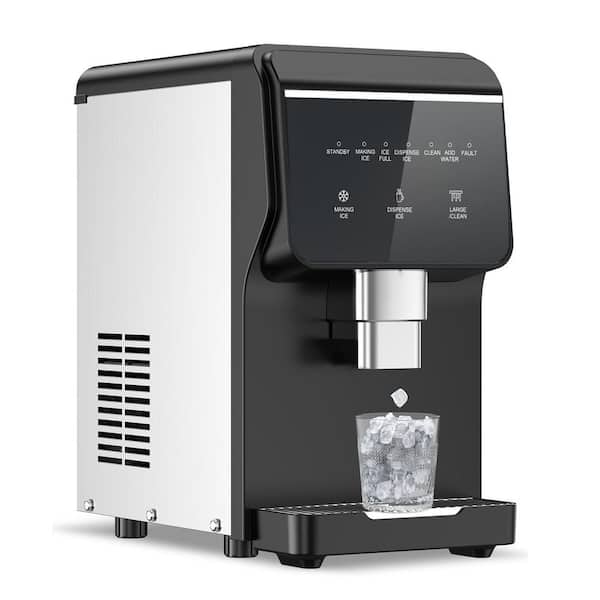 TITTLA 12 in. 105+ lbs. /24H Countertop Ice Maker Automatic Drop Clear ...